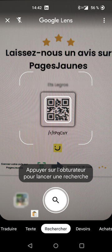 Demander des avis clients avec le QR code – Assistance Solocal